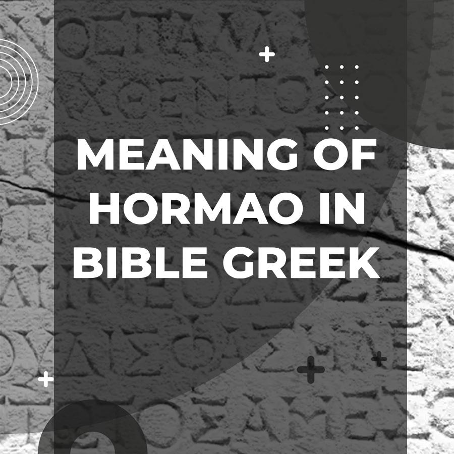 Explorando el significado de Hormao en griego - La Voz del Ministerio