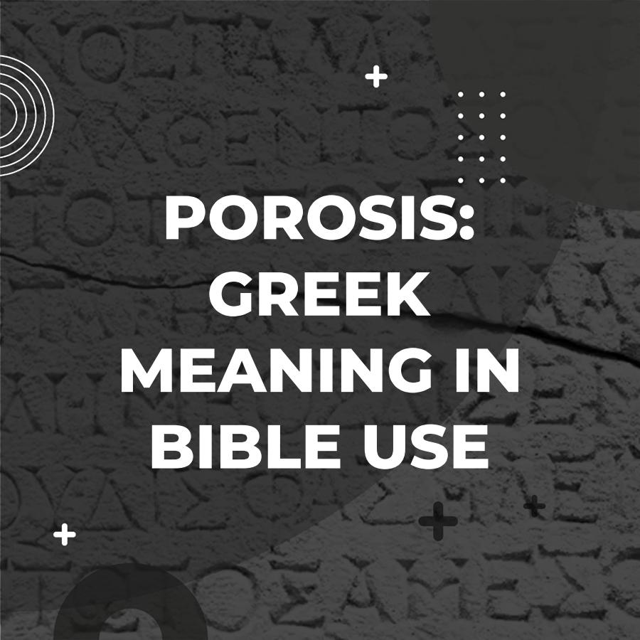 Exploring the Meaning of Porosis in Greek