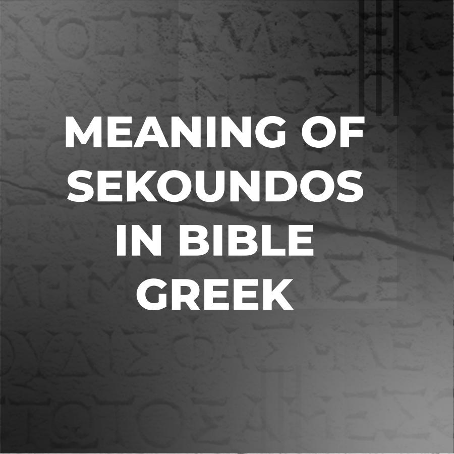Exploring the Meaning of Sekoundos in Greek