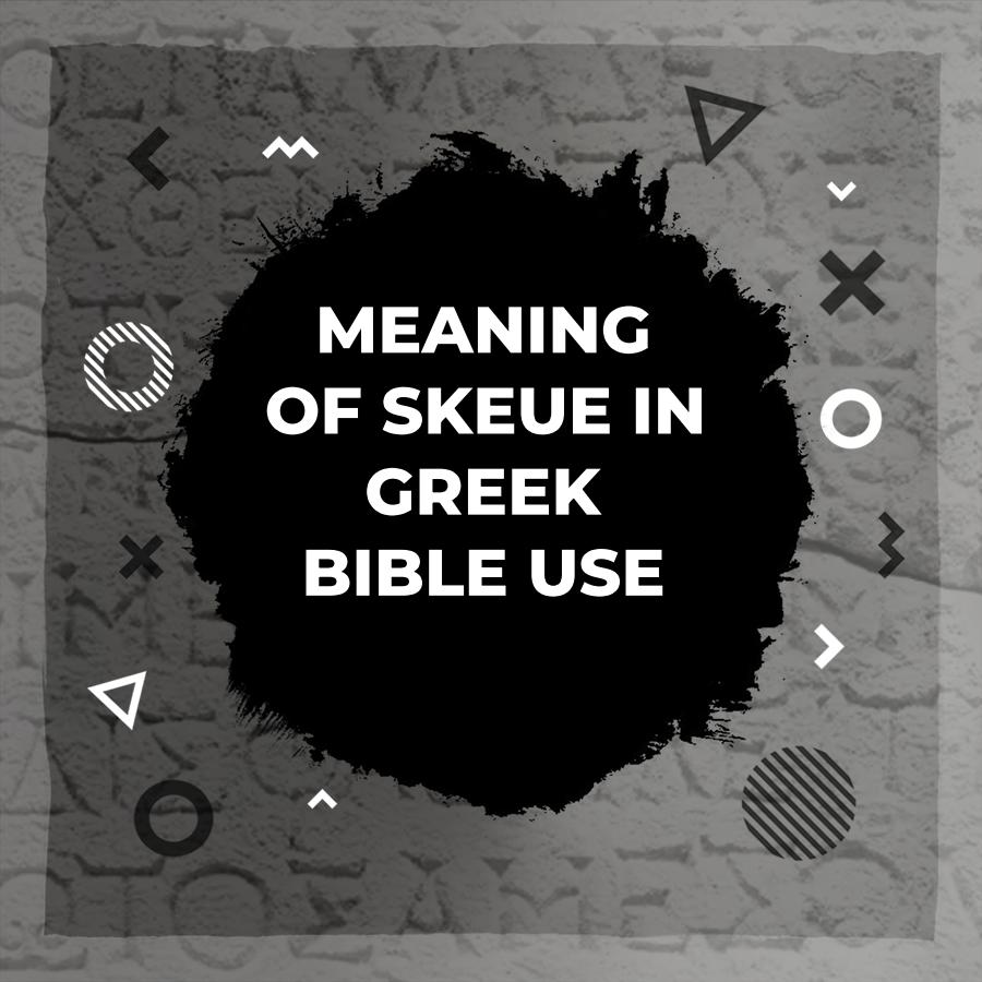 Exploring the Meaning of Skeue in Greek